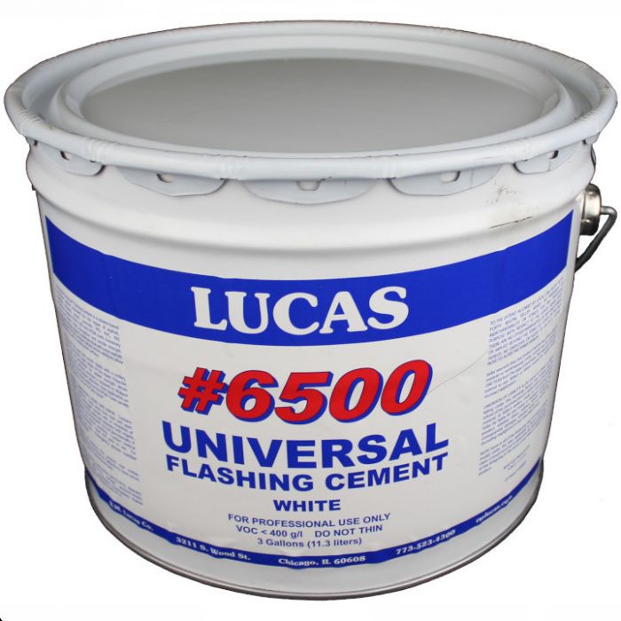 Lucas 6500 Universal Flashing Cement 3 Gallon White