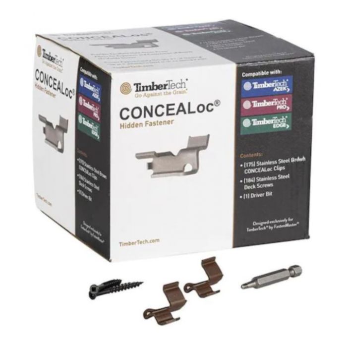 TimberTech CLOCFAST CONCEALoc Hidden Fasteners Clips and Screws 100 sq ft