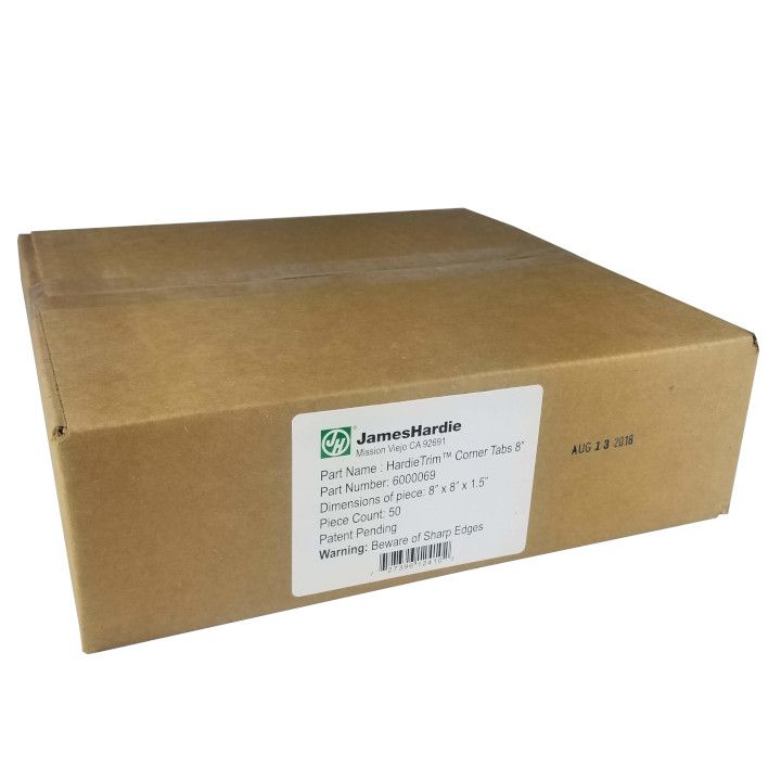 James Hardie Trim Corner Tabs 8"x8"x1.5"