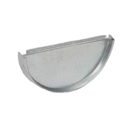 Berger Half Round C-Style End Cap Galvanized 5"